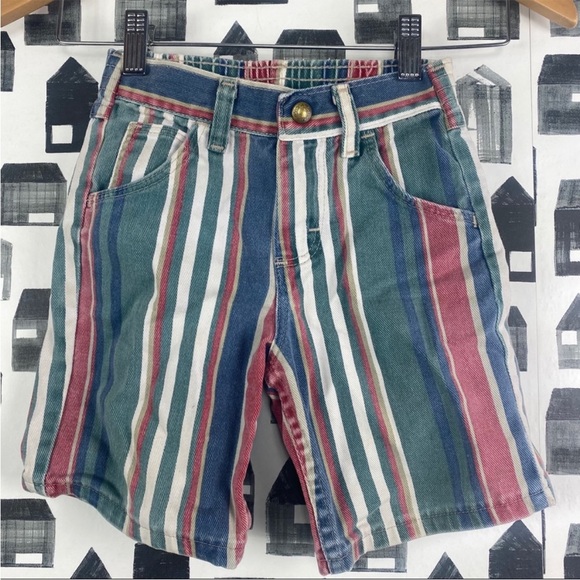Wrangler | Bottoms | Vintage Wrangler Kids Striped Button Shorts Boys 5 ...